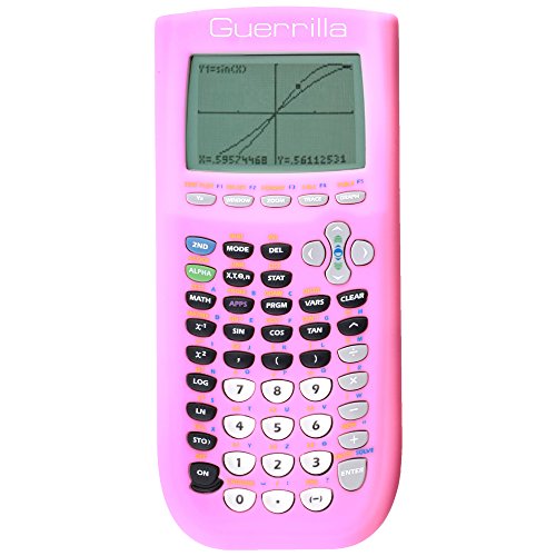 Guerrilla TI84PINKSC Silicone Case for Texas Instruments TI-84 Plus Graphing Calculator, Pink