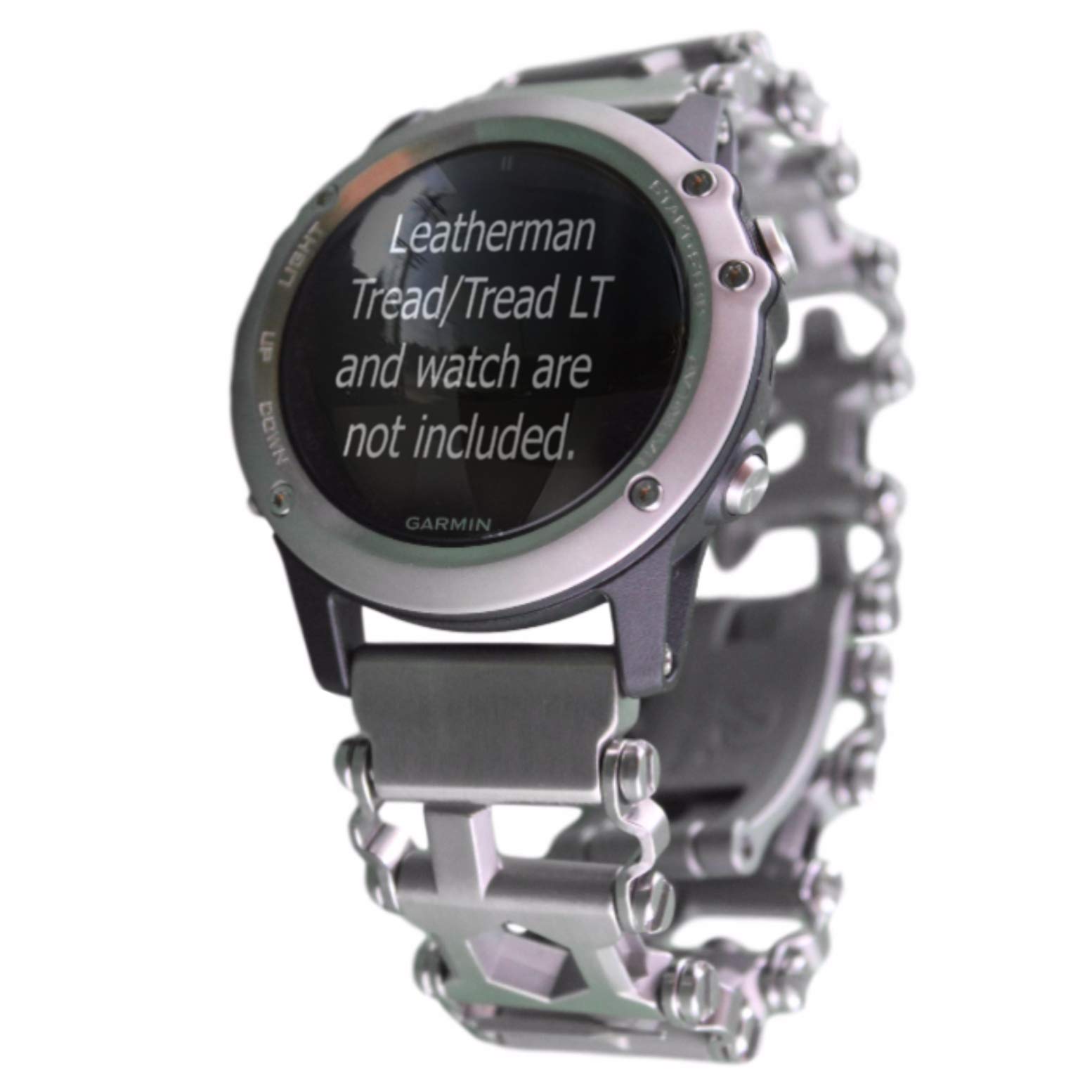 BestTechTool watch adapter compatible with LEATHERMAN TREAD and compatible with GARMIN watch (Instinct/ D2 Delta/MARQ/Quatix 5, Stainless Steel, TREAD)