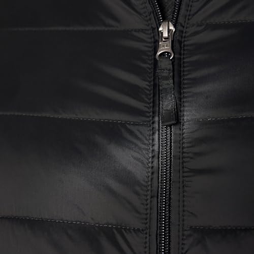 Amazon Essentials Men's Packable Lightweight Water-Resistant Puffer Jacket (Available in Big & Tall), Black, XX-Large