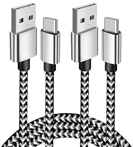 USB Type C Cable,6FT 2Pack Fast Charger Charging Cord Compatible with Samsung Galaxy A01 A03S A11 A12 A13 A21 A32 A42 A51 A71 A80 A81 A90 A10E S20 S10e S10 S9 S8 Note 9 LG Stylo 6 V60 V50 G8X G8