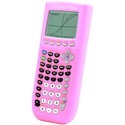 Guerrilla TI84PINKSC Silicone Case for Texas Instruments TI-84 Plus Graphing Calculator, Pink