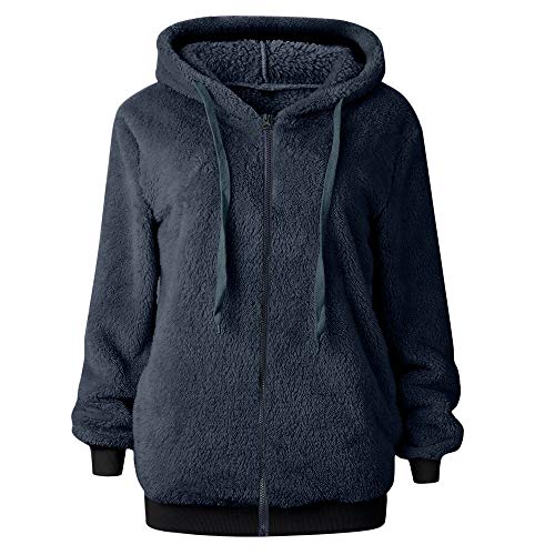 TozuoyouZ Clearance Women Hoodie Sweatshirt Long Sleeve Warm Winter Coat Jacket Pullover Outwear with Pockets (Dark Gray,4XL)