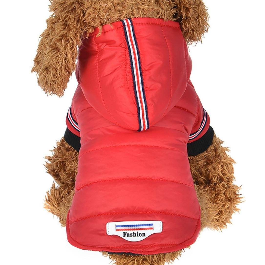 IEason Pet Clothes, 2017 Pet Dog Cat Puppy Winter Warm Clothing Sweater Costume Jacket Coat Apparel (XS, Red)