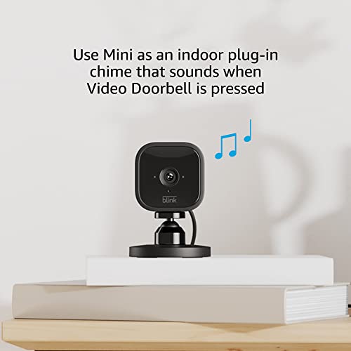 Blink Video Doorbell (White) + Mini Camera (Black) with Sync Module 2 | Two-Way Audio, HD Video, Motion and Chime Alerts | Alexa Enabled