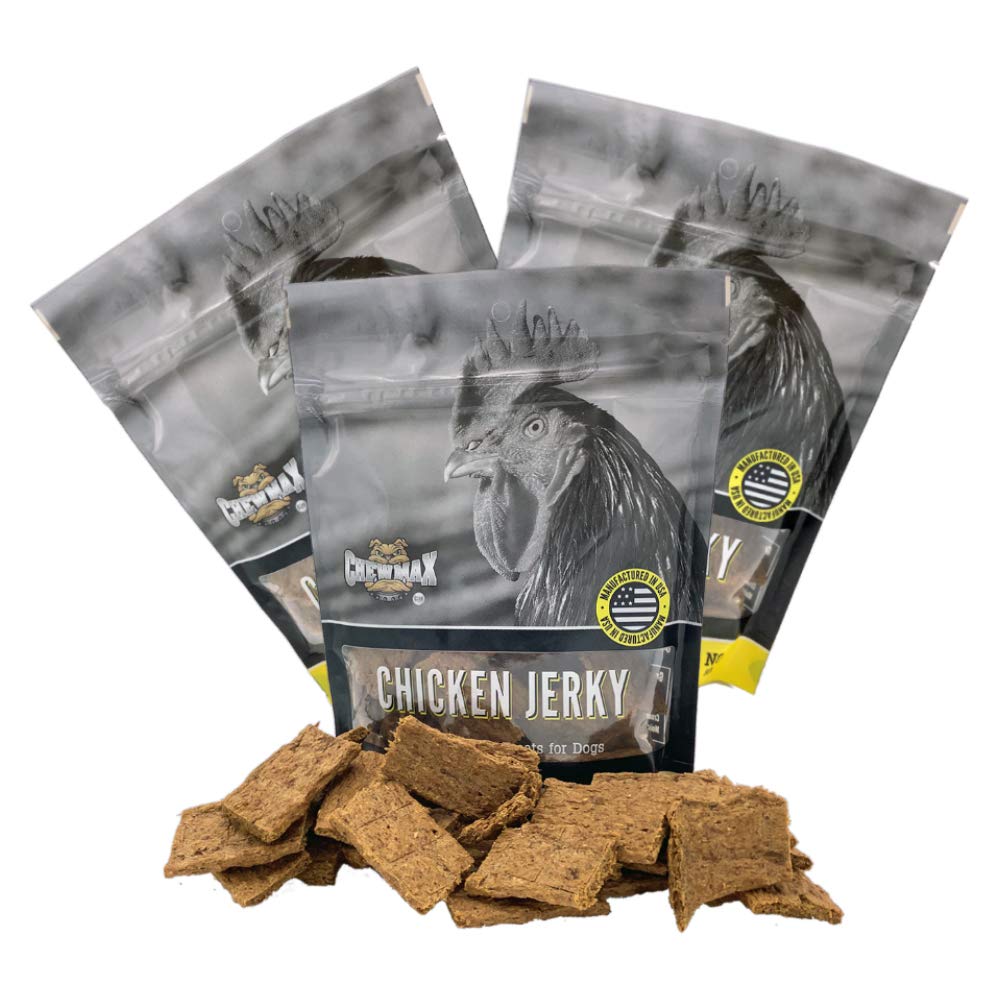 CHEWMAX Chicken Jerky Dog Treats for Dogs | Rawhide-Free, Made in USA | Healthy, Long-Lasting & Great Tasting Treat | No Artificial Colors, Satisfies Dog's Urge to Chew, 5 oz