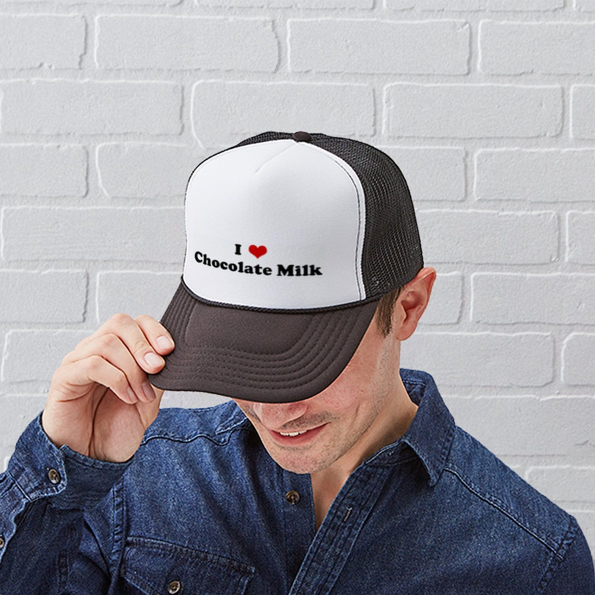 CafePress I Love Chocolate Milk Snapback Trucker Hat