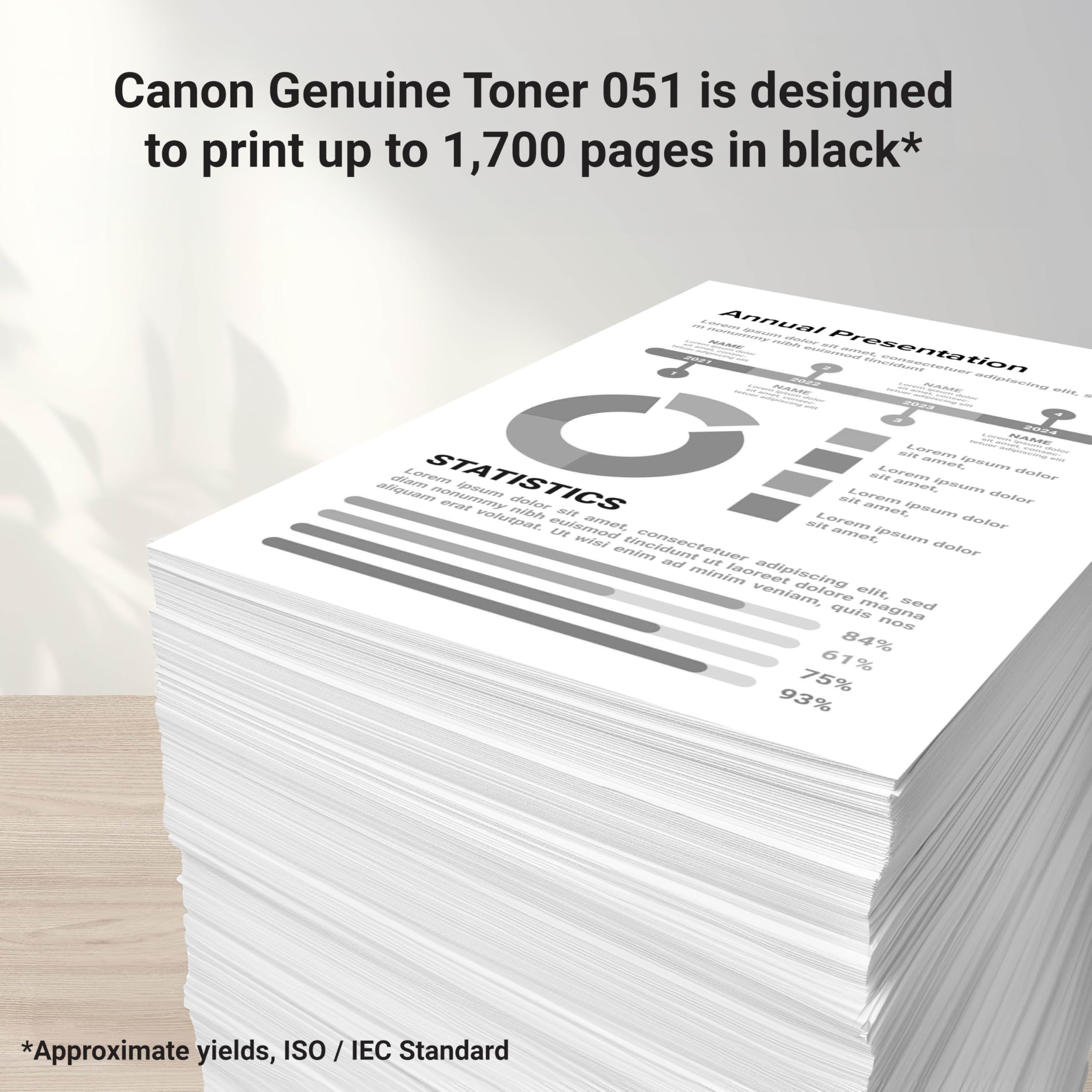 Canon Genuine Toner Cartridge 051 Black (2168C001), 1-Pack, for Canon imageCLASS MF264dw, MF267dw, MF269dw, LBP162dw Laser Printer, 1 Size (Toner 051 Standard)