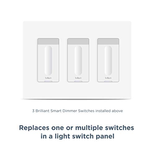 Brilliant Smart Dimmer Switch (Gray) — Compatible with Alexa, Google Assistant, Apple HomeKit, Hue, LIFX, SmartThings, TP-Link, Wemo and More