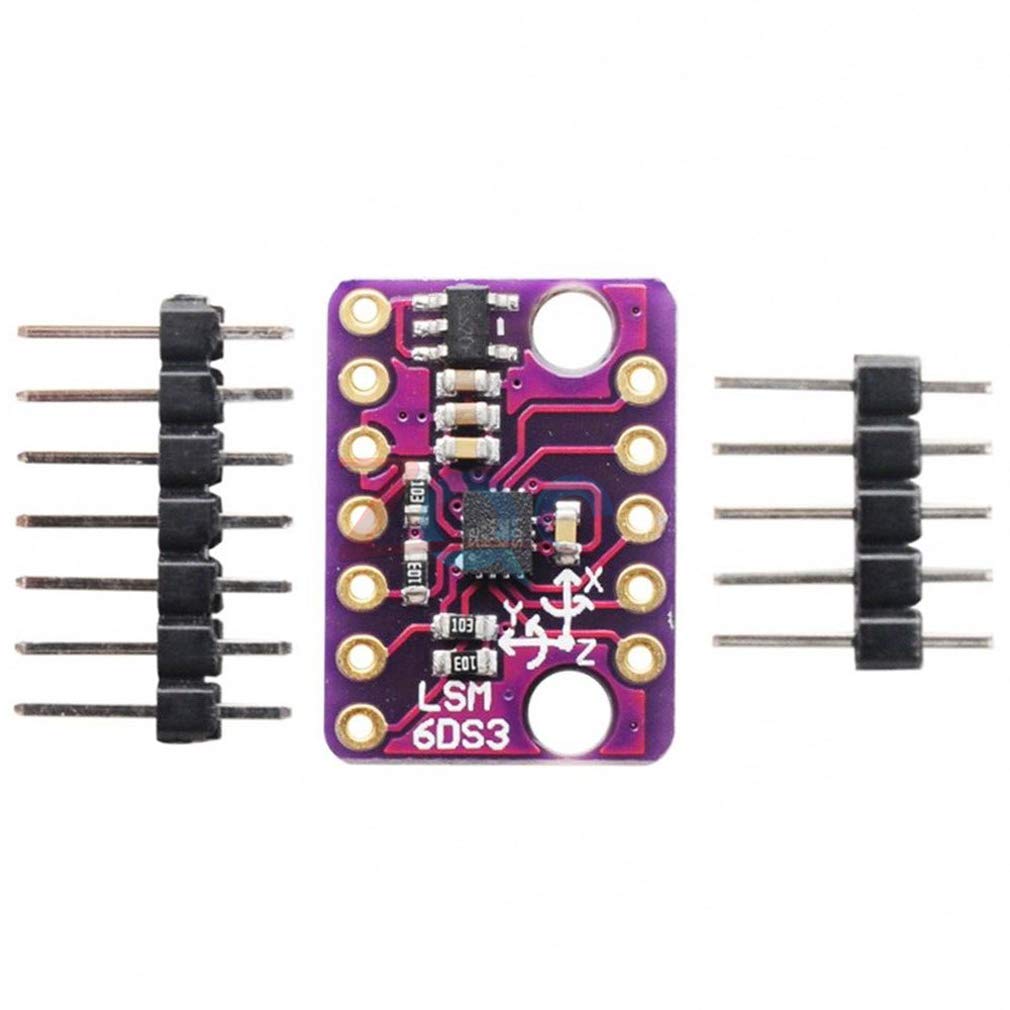 Hailege 2pcs LSM6DS3 LSM6DS3 Accelerometer Gyro Embedded Digital Temperature Sensor Module SPI IIC I2C 8KB FIFO Buffer 5V
