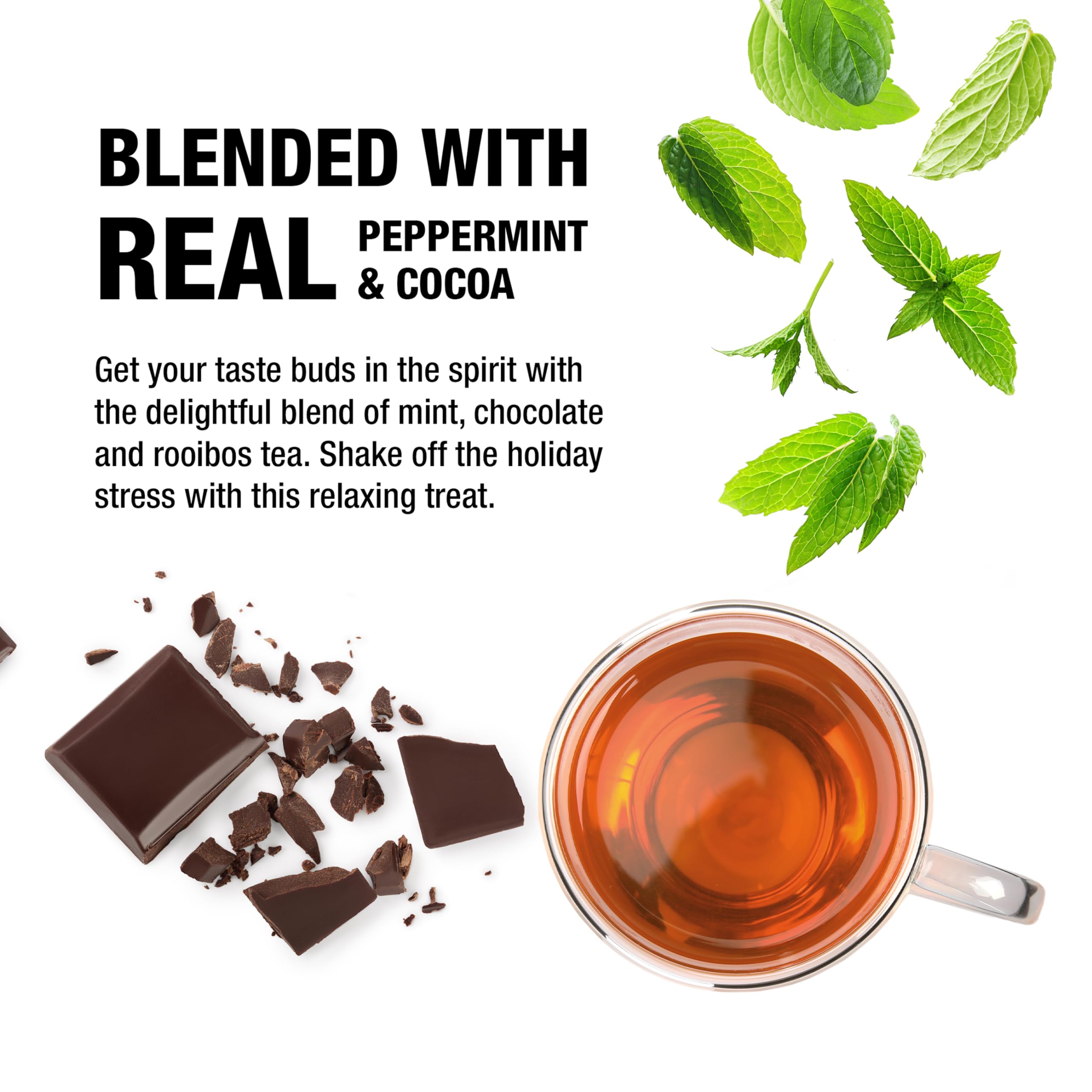 Tiesta Tea - Cozy Peppermint Cocoa | Loose Leaf | Chocolate Peppermint Herbal Tea | Premium Non-Caffeinated Holiday Blend | Make Hot or Iced & Up to 25 Cups | 1.5oz Resealable Pouch