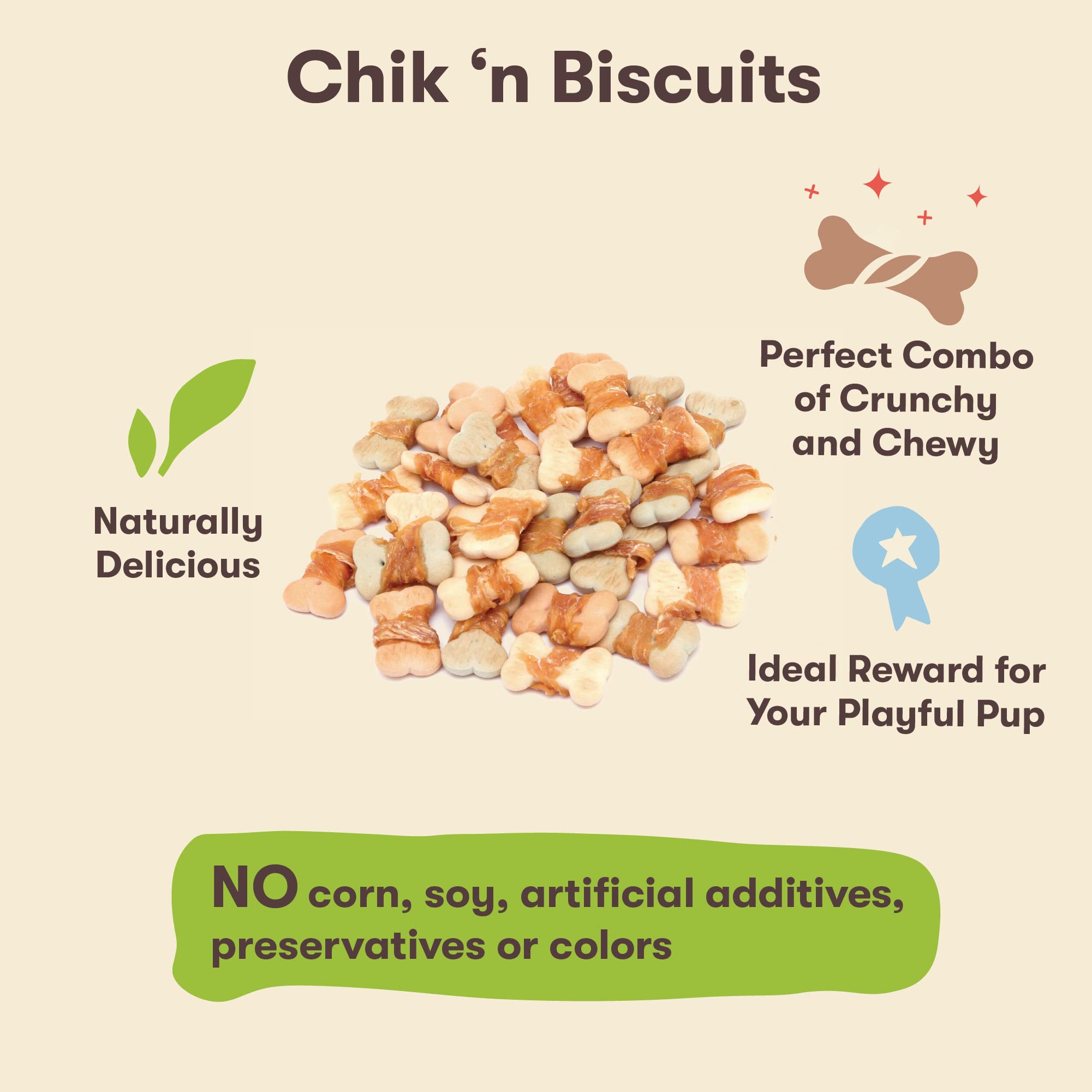 ---Pet 'n Shape Chik 'n Wrapped Biscuits β Natural Chicken Wrapped Dog Treats - 35 Ounce