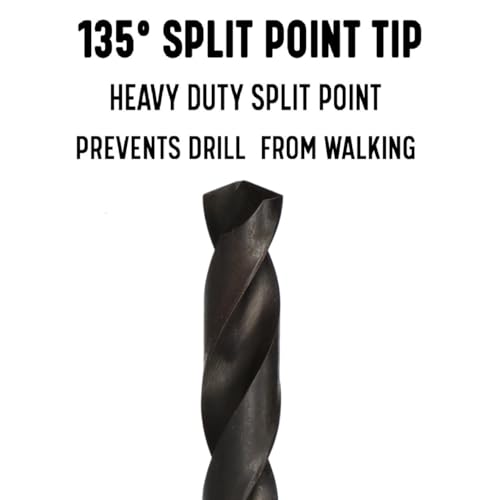 Drill America 60 Piece High Speed Steel Split Point Drill Bit Set (Wire Sizes: #1 - #60), D/ASP Series