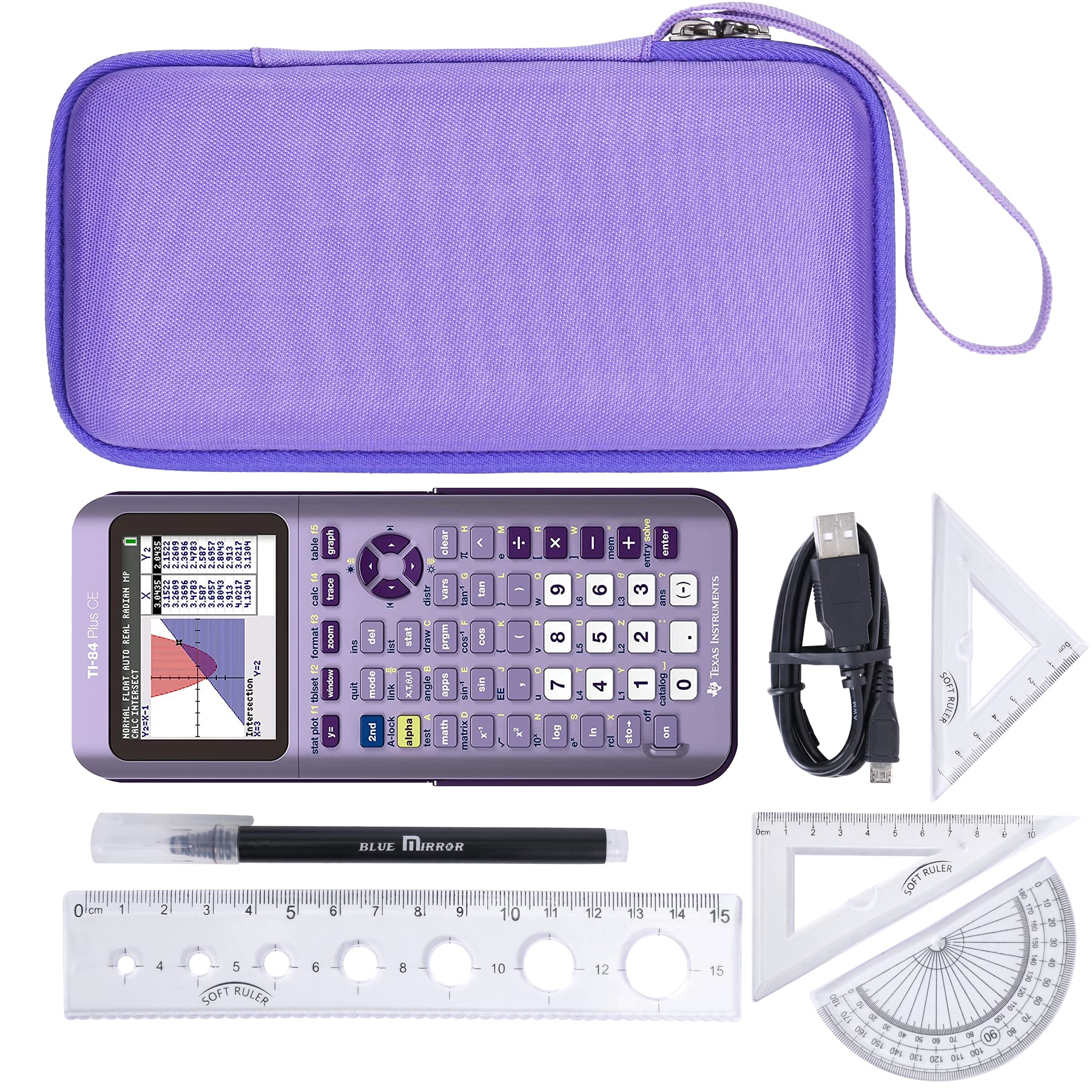 Khanka Hard Travel Case Replacement for Texas Instruments TI-83 Plus/TI-84 Plus/TI-84 Plus CE Color Graphing Calculator, Case Only (Infinitely Iris)