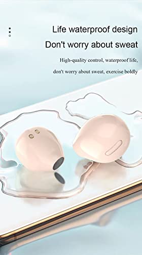 Loluka True Wireless Earbuds Stereo HiFi Music Waterproof Noise-Cancelling Mini in-Ear Discreet with Wireless Charging Case,5.0 True Wireless Earbuds Bluetooth Earphones