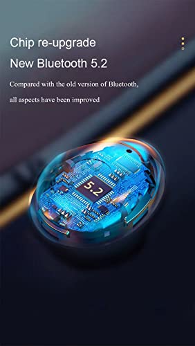 Loluka True Wireless Earbuds Stereo HiFi Music Waterproof Noise-Cancelling Mini in-Ear Discreet with Wireless Charging Case,5.0 True Wireless Earbuds Bluetooth Earphones
