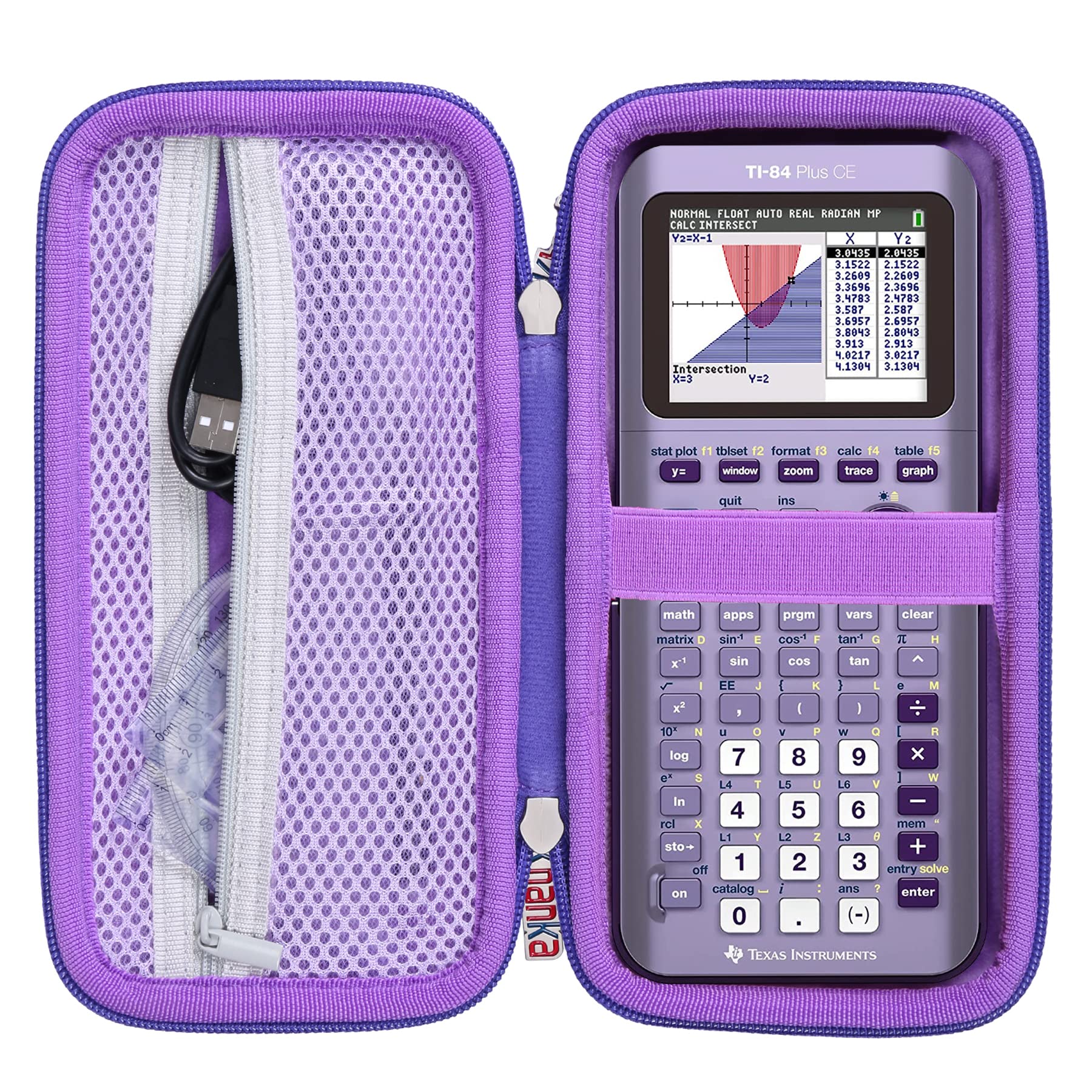 Khanka Hard Travel Case Replacement for Texas Instruments TI-83 Plus/TI-84 Plus/TI-84 Plus CE Color Graphing Calculator, Case Only (Infinitely Iris)