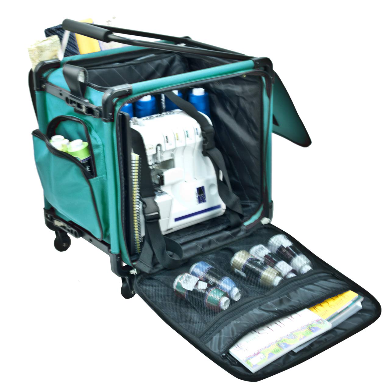Tutto Serger Tote on Wheels (Turquoise, 17")