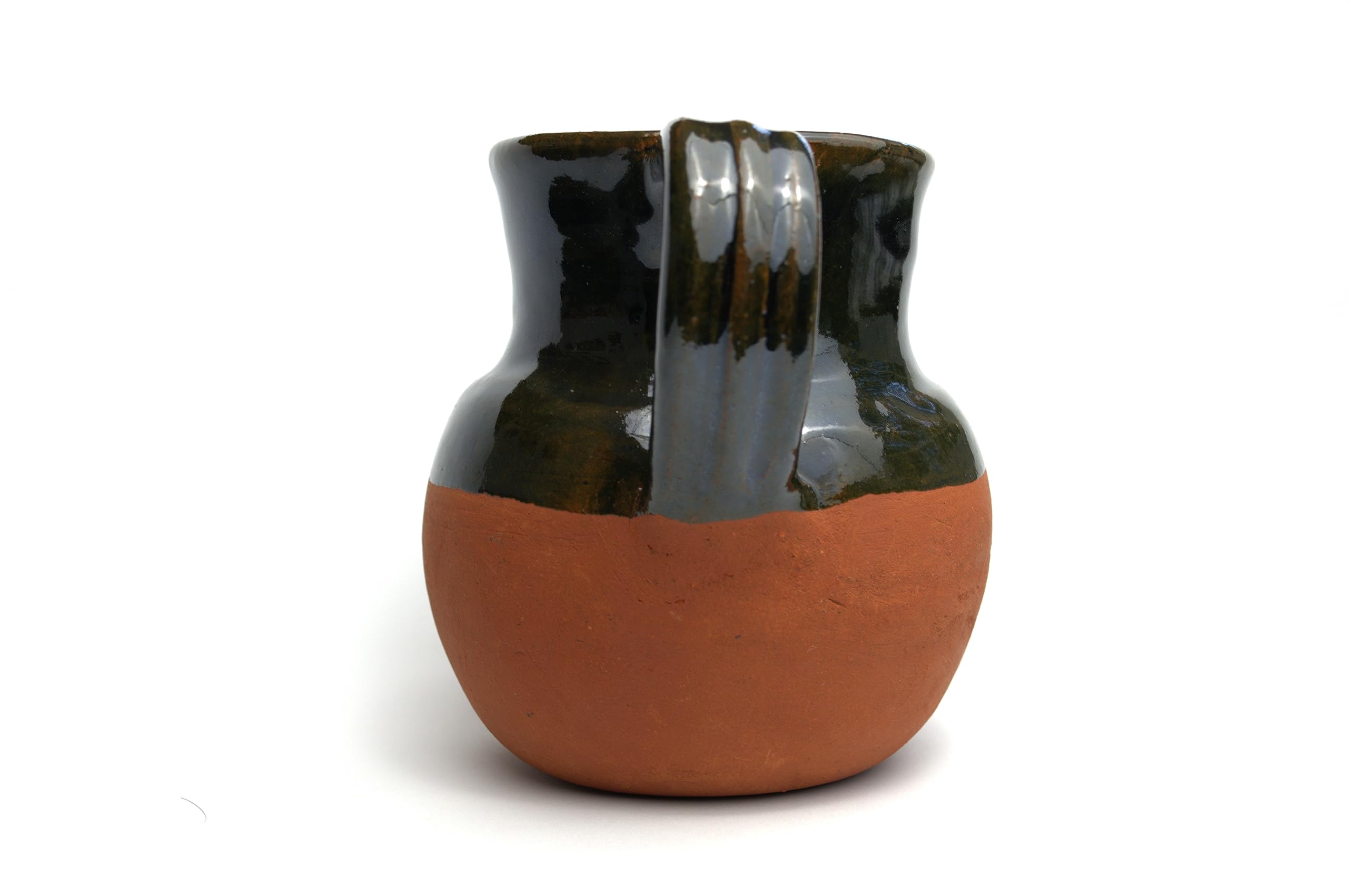 MEXE Handmade Large 22 oz Clay Coffee Mug, Unique Artisan Ceramic Pottery Cup for Tea, Mexican Hot Chocolate, Champurrado, Atole drinks, Handmade in Mexico