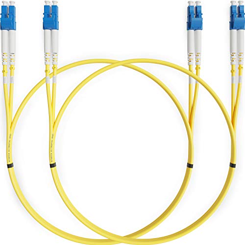 BEYONDTECH LC to LC Fiber Patch Cable Single Mode Duplex - 1m (3.28ft) - 9/125um OS1 LSZH (2 Pack) PureOptics Cable Series