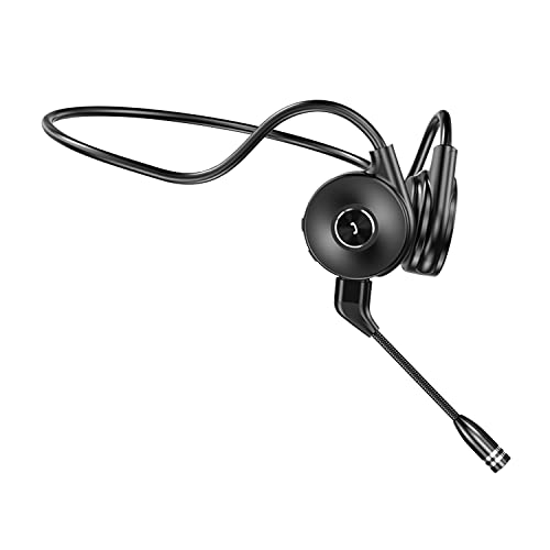 Bone Conduction Headphones Bluetooth with Noise Cancelling Mic Open-Ear Lightweight Wireless Computer Headset with Microphone for Office Home Business Commercial Use Online Teaching Learning