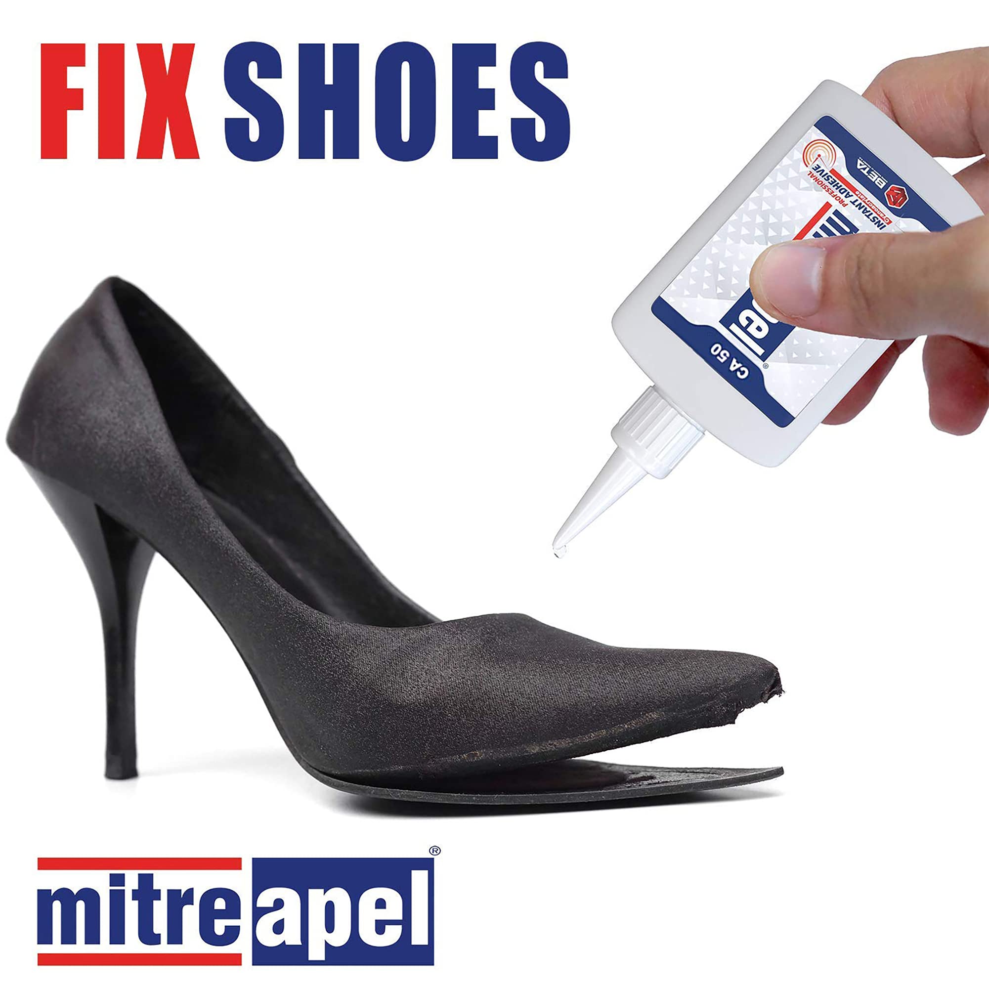MITREAPEL Super CA Glue (1.7 oz) with Spray Adhesive Activator (6.7 fl oz) Ca Glue with Activator for Wood, Plastic, Metal, Leather, Ceramic&Cyanoacrylate Glue for Crafting&Building (1 Pk)