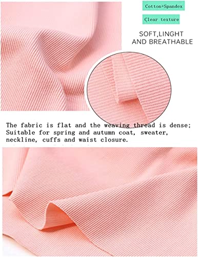TinaKim Ribbing Fabric for Sweatshirts, Jacket Hoodies Waistbands Neckbands Cuffs Sewing Material (43x8in, 96 Brown)