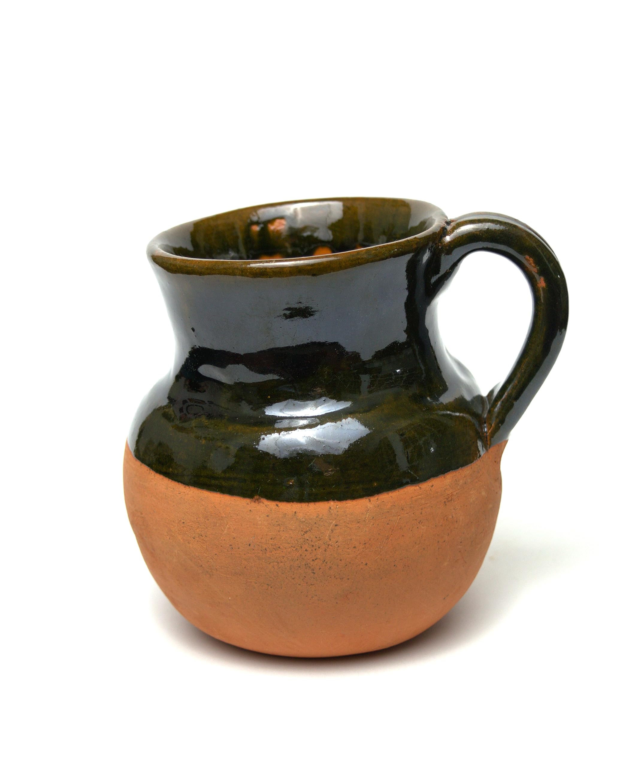 MEXE Handmade Large 22 oz Clay Coffee Mug, Unique Artisan Ceramic Pottery Cup for Tea, Mexican Hot Chocolate, Champurrado, Atole drinks, Handmade in Mexico