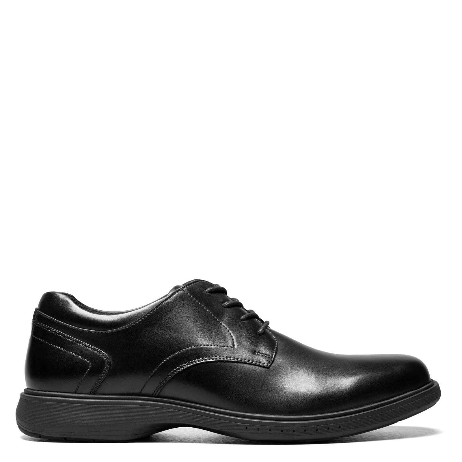 Nunn Bush Men's PRO Plain Toe Oxford with KORE Slip Resistant Comfort Technology, Black, 10 Wide