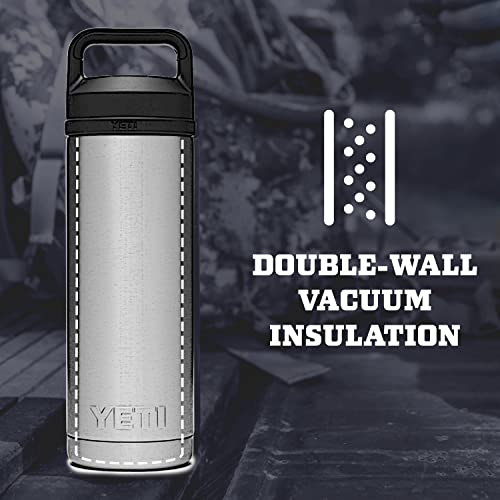 YETI Rambler 18 oz Bottle, Vacuum Insulated, Stainless Steel with Chug Cap, Nordic Blue