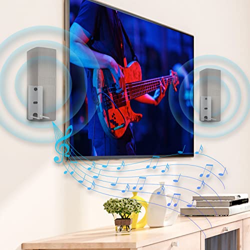 Bedycoon Pair Steel White Wall Mount Brackets Replacement Compatible with Bose OmniJewel Lifestyle 650 Home Entertainment System and Bose Surround Speakers 700