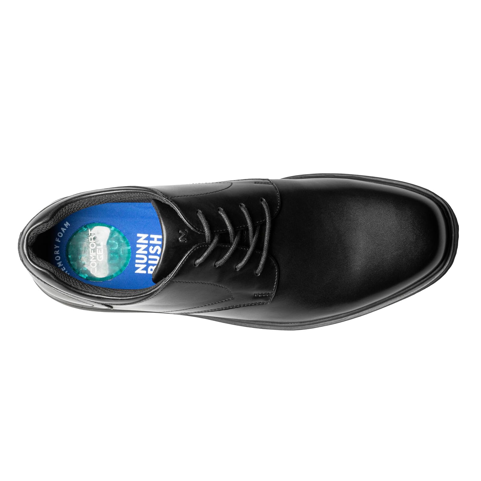 Nunn Bush Men's PRO Plain Toe Oxford with KORE Slip Resistant Comfort Technology, Black, 10 Wide