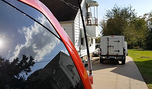 SS-3H CB Antenna Spring Mount - Heavy Duty Stainless Steel Antenna Electronics Spring to Fit for Mobile/in-Vehicle CB Radio Antenna Mount up to 60" Long and 3/8" - 24 Threads.
