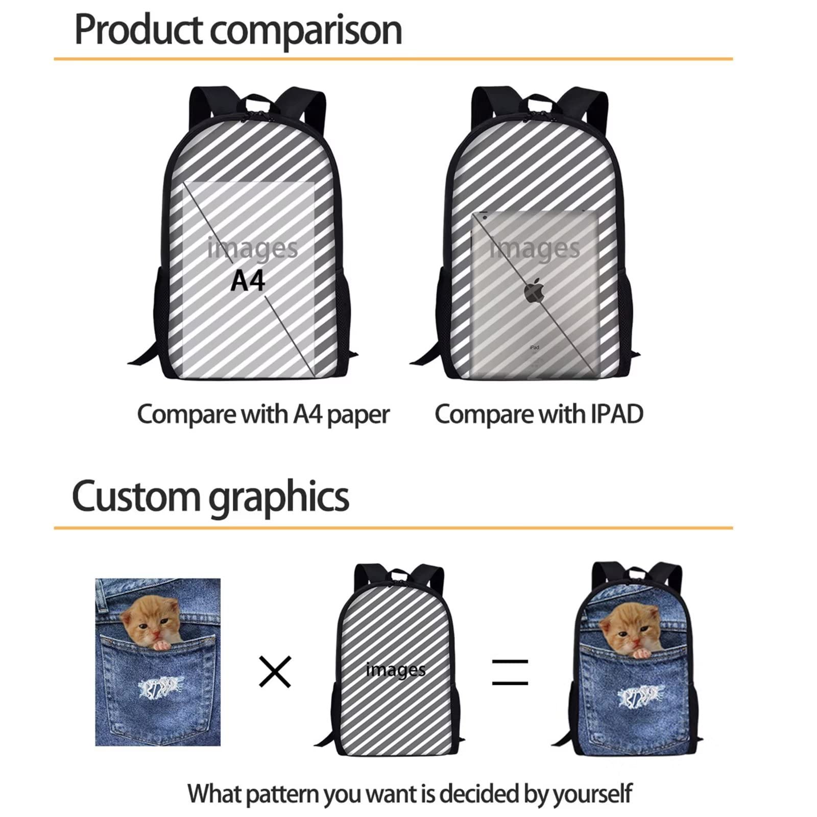 Agoviwo Hockey Graphic School Backpack for Girls 10-12 Aesthetic Book Bag, Lunch Bag and Pencil Case Organizer