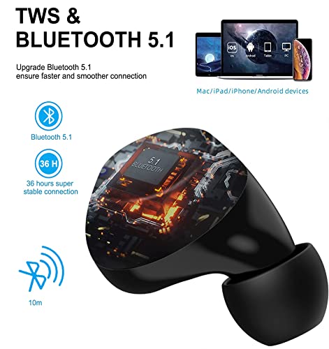 Instiwitt Bluetooth Earbuds,Kids Wireless Ear Bud with Cute Charging Case, Waterproof Stereo Wireless Earphone with Micphone for Workout Sport,Bluetooth 5.1 Headphones for iPhone and Android as Gift