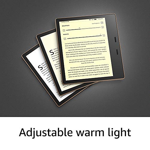 Kindle Oasis โ With 7โ display and page turn buttons - Wi-Fi + Free Cellular Connectivity, 32 GB, Graphite - Without Lockscreen Ads + 3 Months Free Kindle Unlimited (with auto-renewal)