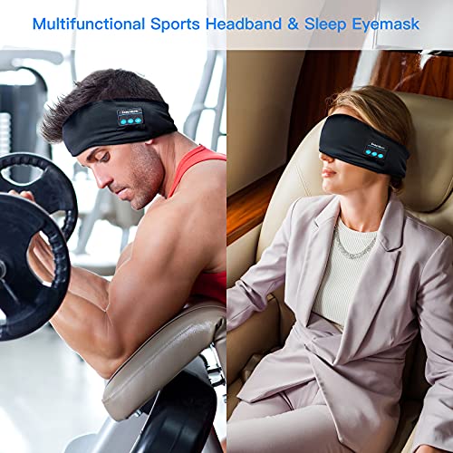 Sports Headbands Sleep Headphones Bluetooth Music Headband Wireless, Daifferchoi Soft Breathable Bluetooth Headbands with Long-Time Play for Workout, Jogging, Yoga,Travel, Running, Meditation--Grey