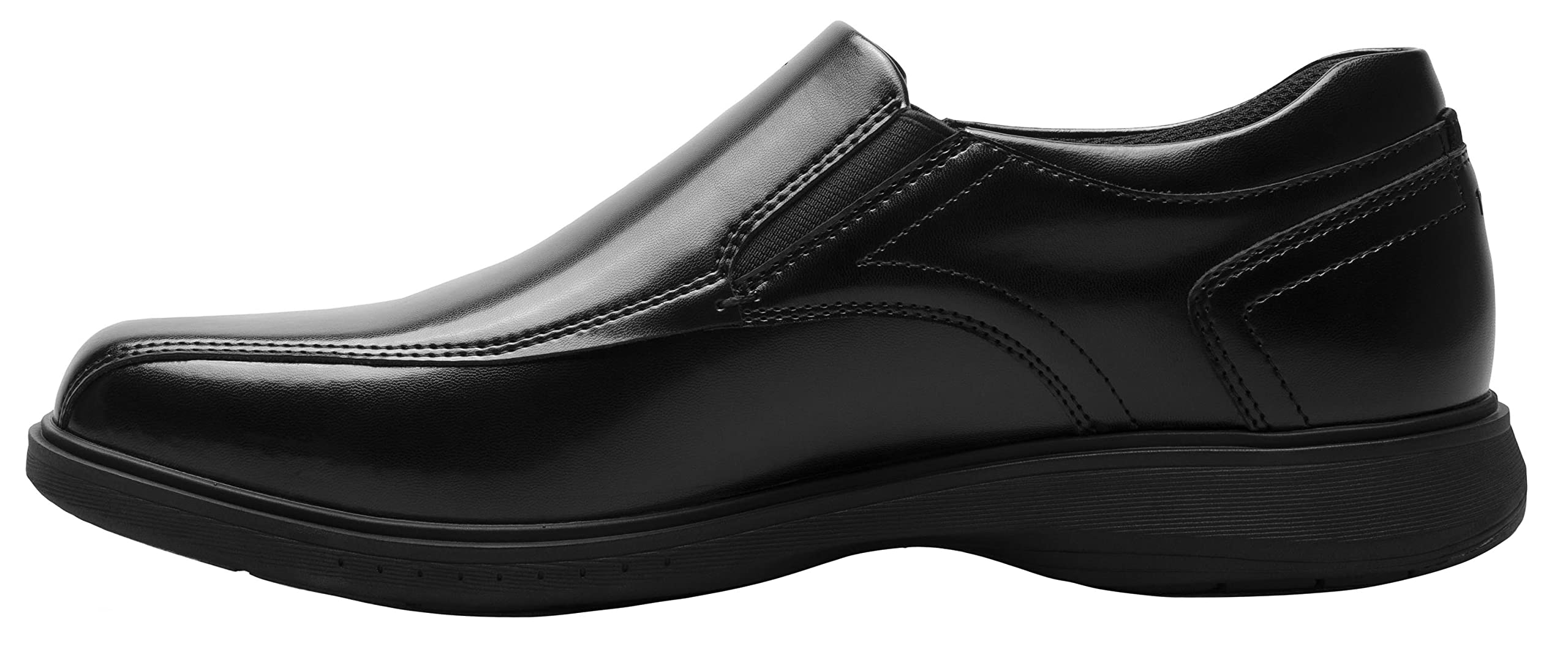 Nunn Bush Men's PRO Bicycle Toe Slip-On with KORE Slip Resistant Comfort Technology Loafer, Black, 9
