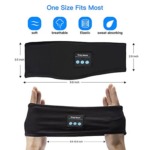 Sports Headbands Sleep Headphones Bluetooth Music Headband Wireless, Daifferchoi Soft Breathable Bluetooth Headbands with Long-Time Play for Workout, Jogging, Yoga,Travel, Running, Meditation--Grey