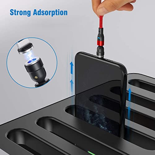 540° Rotation Magnetic Charging Cable(7-Pack, 1.6ft/3.3ft/3.3ft/6.6ft/6.6ft/10ft/10ft)Magnetic USB Cable, 3 in 1 Magnetic Phone Charger Nylon Braided Cord Compatible with Micro USB, Type C, iProduct