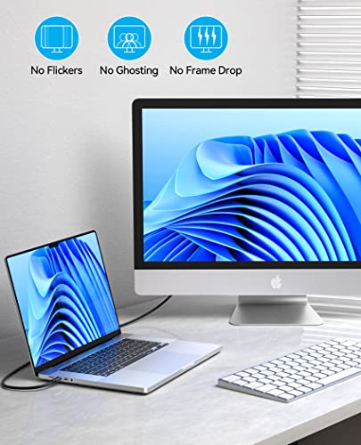 VENTION USB C to HDMI Cable 4K 6.6FT High Speed USB Type C to HDMI Cable Adapter Thunderbolt 3 Compatible for MacBook Pro/Air 2020 iPad Air 4 iPad Pro 2021 iMac Galaxy S20 TV and More