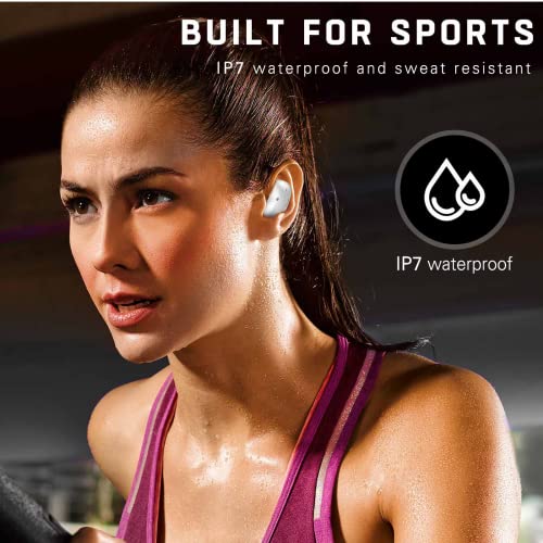 UrbanX Street Buds Live - True Wireless Earbuds w/Hands Free Controls (Wireless Charging Case Included) - White