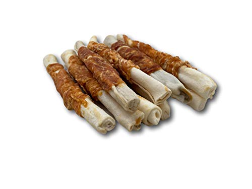 Top Dog Chews Chicken Wrapped Rawhide Rolls - All Natural Gluten Free Dog Treats - North American Made - 25 Pack (25 Pack, Chicken Wrapped)