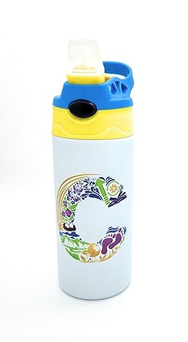 12oz "NOTHING WRONG IN DOING GOOD" Glow in the Dark, Wide Mouth Color changing Water Bottle for Kids (Blue)