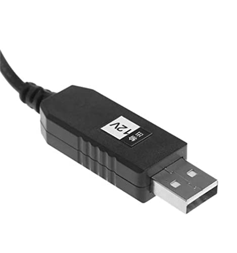 LJCELL 2pcs USB 5V to DC 12V Convert Cable 5V to 12V Voltage Step-Up Cable 5.5x2.1mm DC Connect Male for Router LED Strip Light