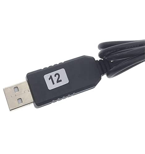 LJCELL 2pcs USB 5V to DC 12V Convert Cable 5V to 12V Voltage Step-Up Cable 5.5x2.1mm DC Connect Male for Router LED Strip Light