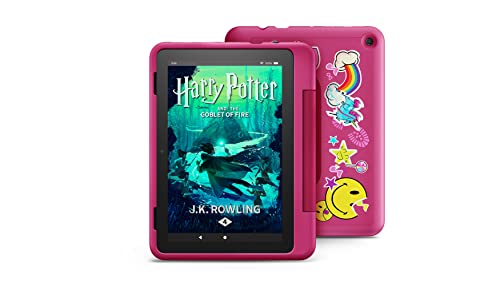 All-new Amazon Fire HD 8 Kids Pro tablet, 8" HD display, ages 6-12, 30% faster processor, 13 hours battery life, Kid-Friendly Case, 32 GB, (2022 release), Rainbow Universe
