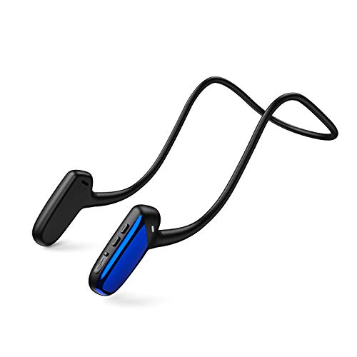 Jassco Air Bone Conduction Headphones, Bluetooth Open Ear Headphones Wireless Air Conducting Earphones with Built-in Mic, Waterproof Earphones Sports Headset for Running, Cycling, Workouts- Blue