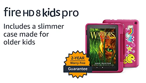 All-new Amazon Fire HD 8 Kids Pro tablet, 8" HD display, ages 6-12, 30% faster processor, 13 hours battery life, Kid-Friendly Case, 32 GB, (2022 release), Rainbow Universe