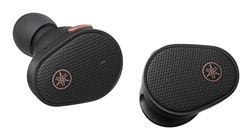 YAMAHA TW-E5B True Wireless Earbuds, Bluetooth Headphones, Premium Sound, CVC Clear Voice Capture, Ambient Sound, IPX5 Water Resistant for Sport (Black)