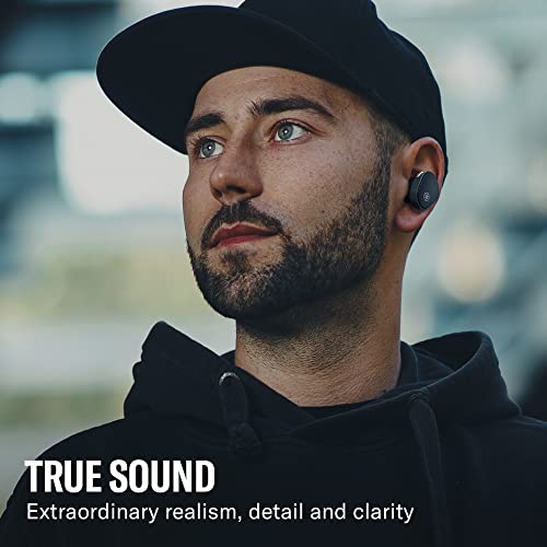 YAMAHA TW-E5B True Wireless Earbuds, Bluetooth Headphones, Premium Sound, CVC Clear Voice Capture, Ambient Sound, IPX5 Water Resistant for Sport (Black)